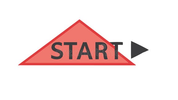 START Button Triangle Flat Icon Graphic, Vector Design Generative AI ...