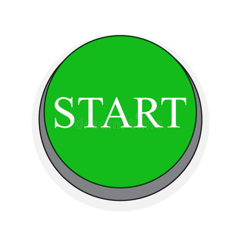 Start Button. Vector Illustration Stock Illustration - Illustration of ...