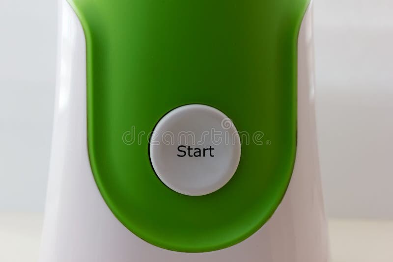 Start Button on the White-green Background Stock Image - Image of ...