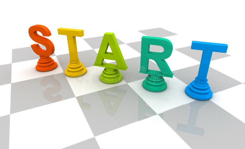 Start Chess Color Perspective Stock Illustration - Illustration of game ...