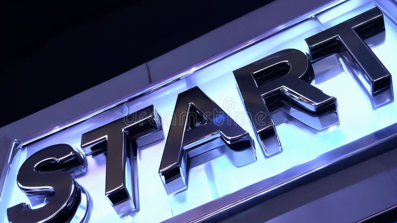 Start Chrome Sign Appears on the Screen with Flashing Light and ...