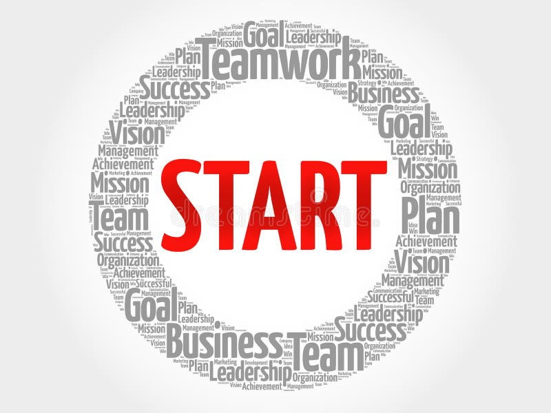 Start circle word cloud stock illustration. Illustration of cloud ...
