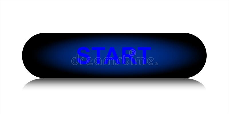 START HERE Colorful Long Round Web Button Stock Vector - Illustration ...