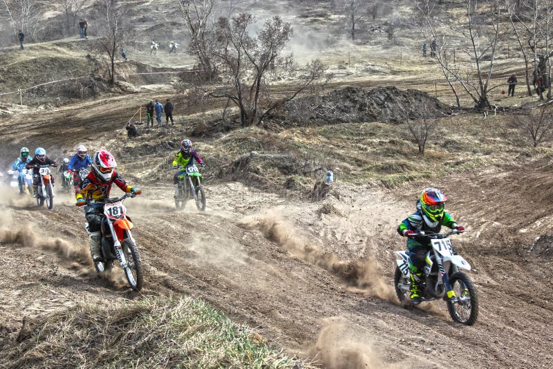 The Start of the Competition in Motocross Editorial Image - Image of ...