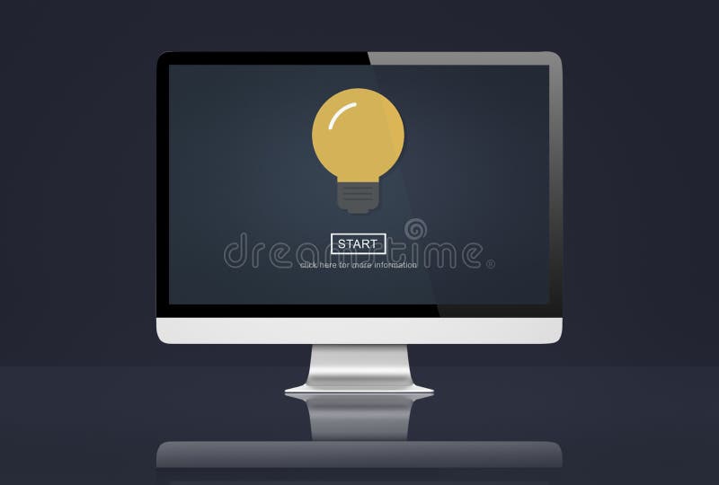 Start Computer Technology Switch Concept Stock Illustration ...