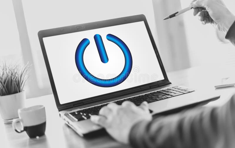 Start Concept on a Laptop Screen Stock Image - Image of business ...