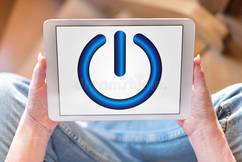 Start concept on a tablet stock illustration. Illustration of electric ...