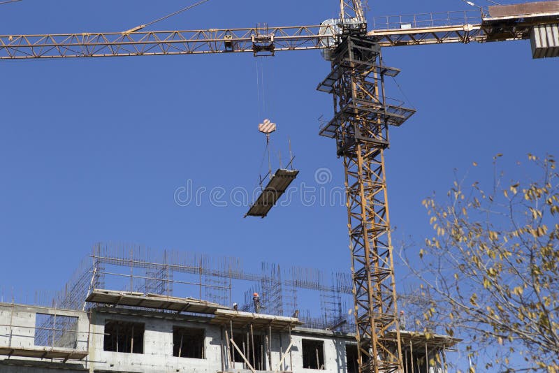 Start of Construction of a High-rise Concrete Building Stock Photo ...