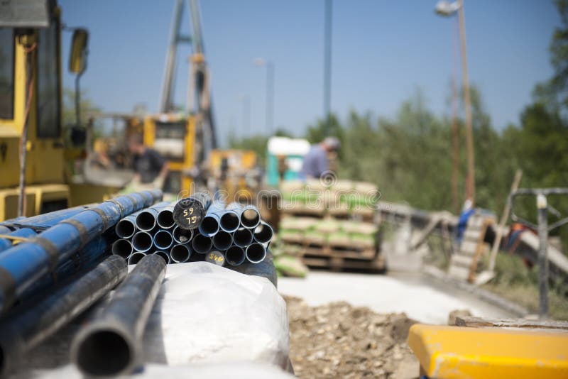 Construction Site for Special Civil Engineering Works. Stock Image ...