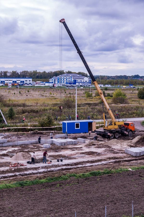 Start of Construction of the Store. Preparation of the Foundation for ...