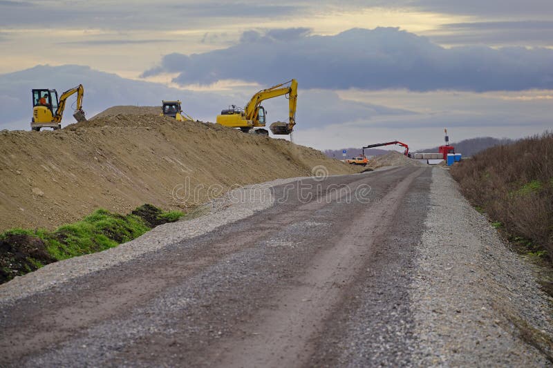 Start of Construction Work on the A143 in Sachsen-Anhalt Stock Image ...