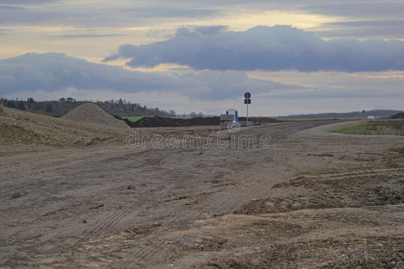 Start of Construction Work on the A143 in Sachsen-Anhalt Stock Image ...