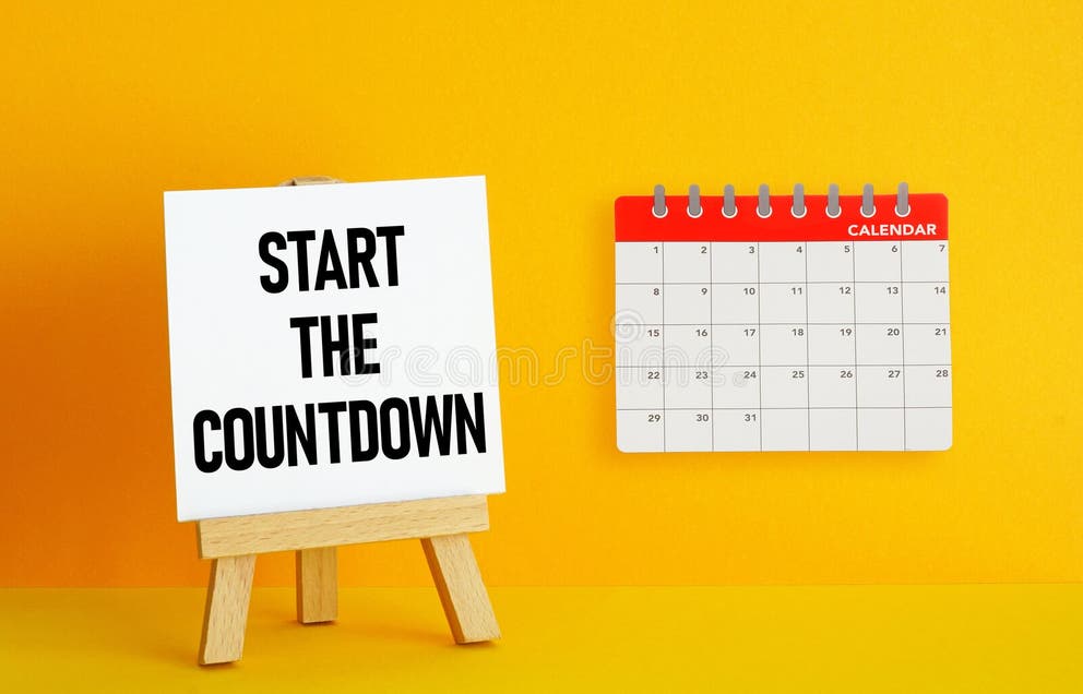 Start the Countdown is Shown Using the Text Stock Image - Image of ...