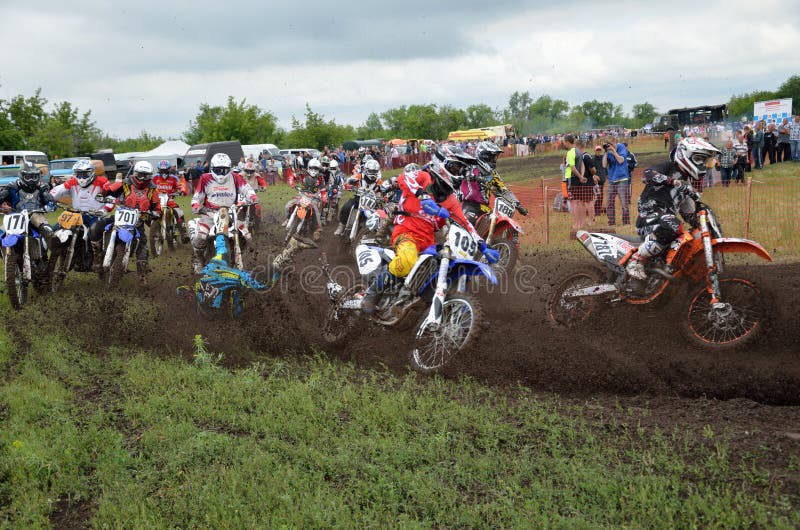 Start Crash the Motocross Group of Riders Editorial Photo - Image of ...