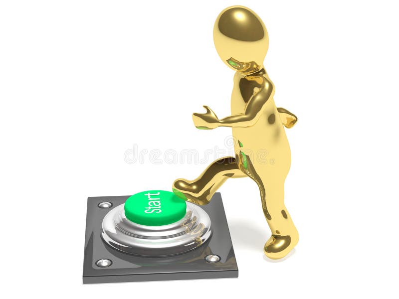 Start stock illustration. Illustration of white, green - 764821