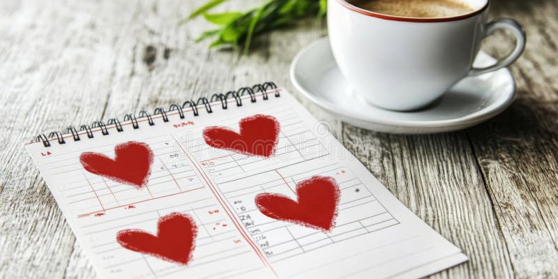 Start Day with Planning Love on a Calendar and Enjoy Coffee, Love ...