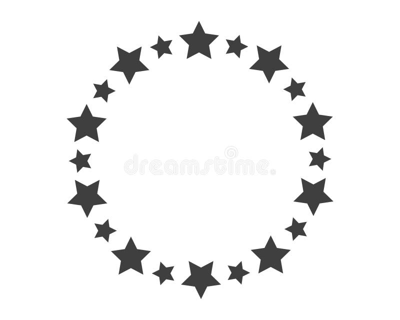 Start Decoration Frame in Vector. Stars Abstract Round Border Stock ...