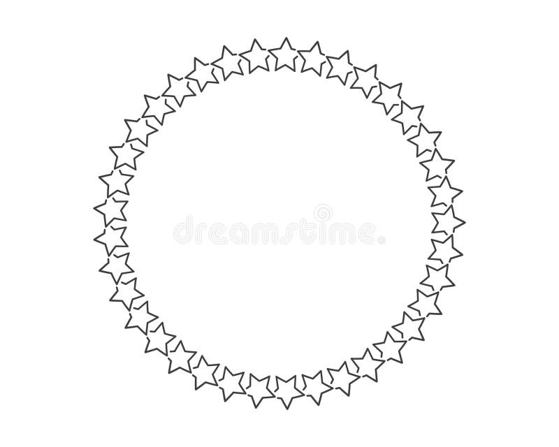 Start Decoration Frame in Vector. Stars Abstract Round Border Stock ...