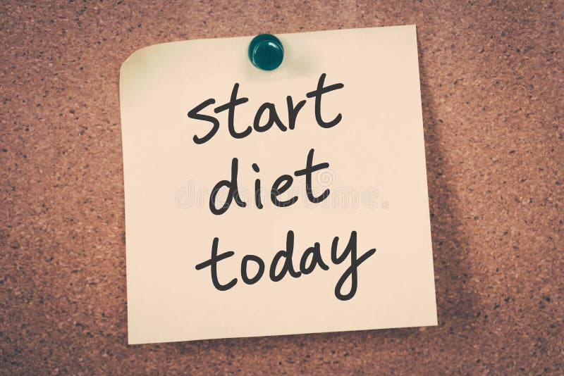 Start diet today stock photo. Image of diet, eating, note - 78408292