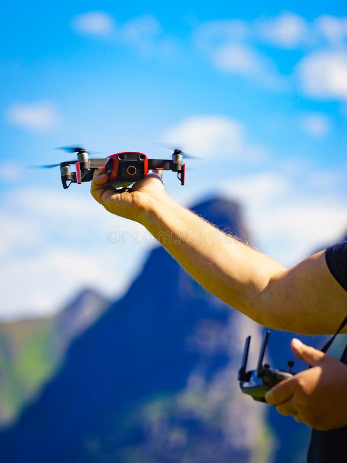 Start the Drone, Launching from Hand Stock Photo - Image of launch ...