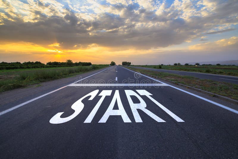 Start stock image. Image of freedom, green, route, direction - 190600553