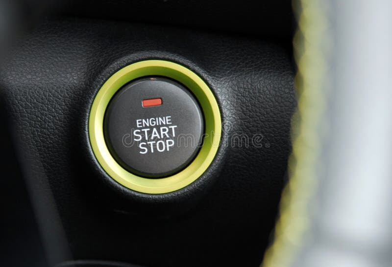 Start engine button stock image. Image of luxury, modern - 131738471
