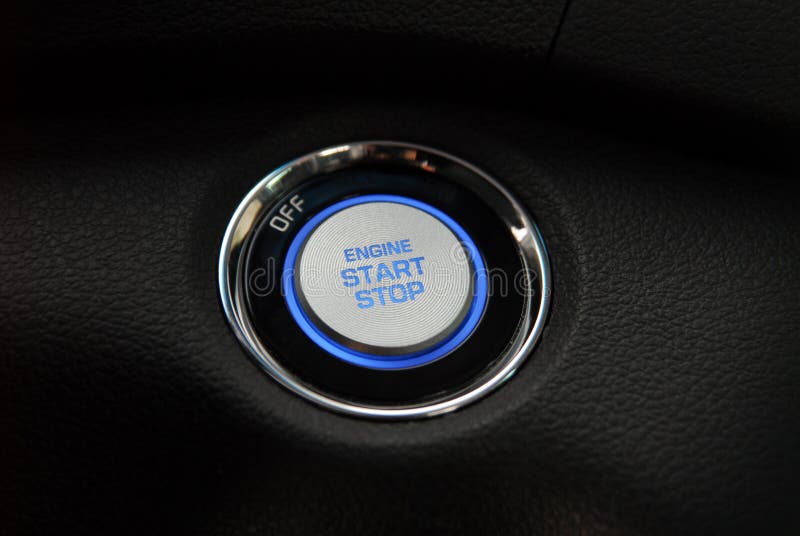 Start engine button stock photo. Image of metal, ignition - 81260764
