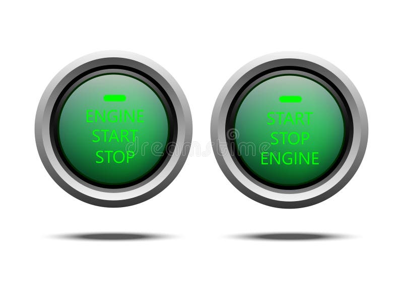 Start Engine Sign Icon. Power Button Stock Illustration - Illustration ...
