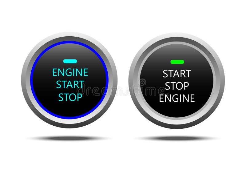 Start Engine Sign Icon. Power Button Stock Illustration - Illustration ...