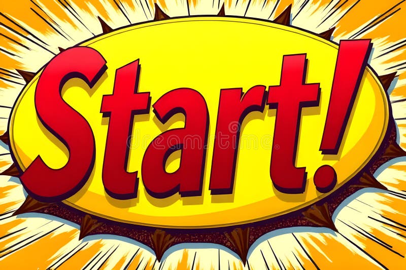 Start Exploding from Comic Book with Yellow and Orange Flash Stock ...