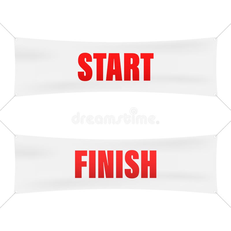 Start Finish. Winner Banner Stock Vector - Illustration of racetrack ...