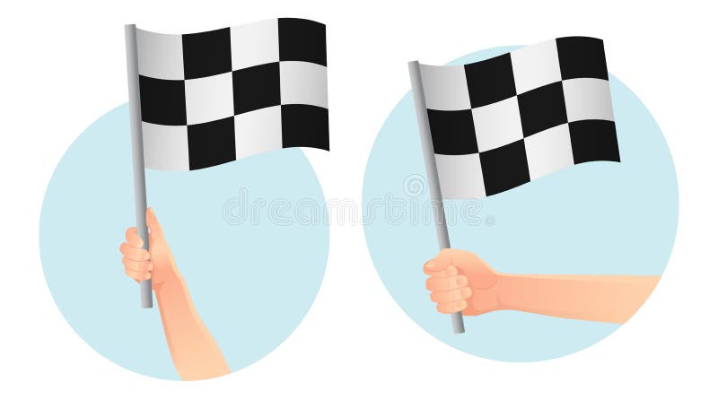 Start flag in hand icon stock illustration. Illustration of sign ...