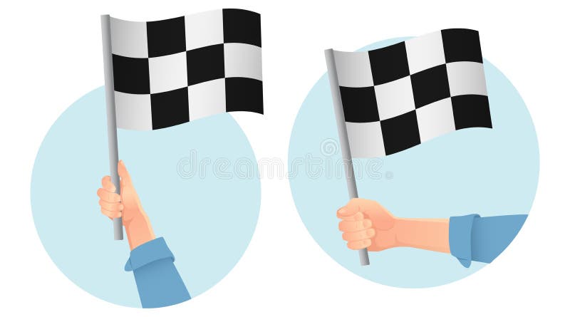 Start flag in hand icon stock illustration. Illustration of vector ...