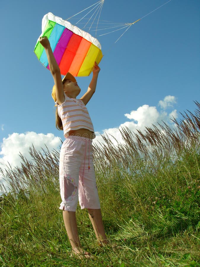 Start flying kite stock image. Image of enjoy, nature - 11456567