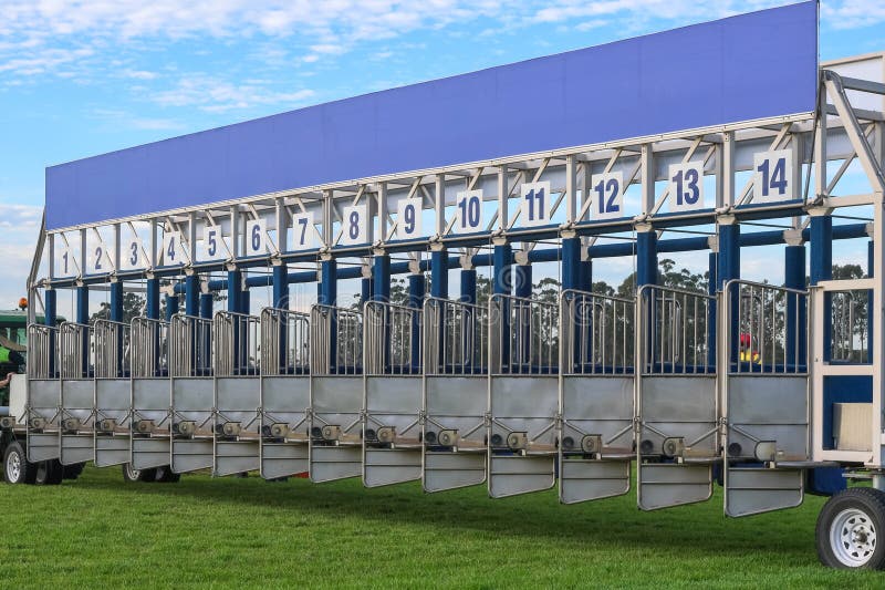 Start Gates for Horse Races Stock Photo - Image of outdoor, starting ...