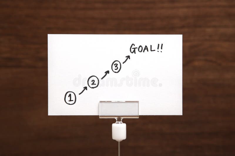 Start and Goal Written on Paper. Stock Image - Image of leaving, flow ...