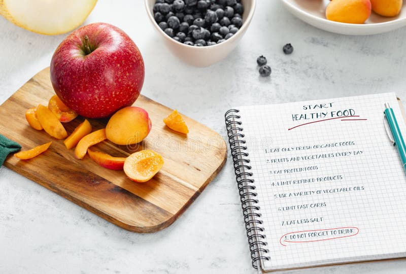 Start Healthy Food Concept Cooking Healthy Diet Eating Stock Photo ...