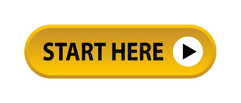 Start here button stock vector. Illustration of black - 217919303