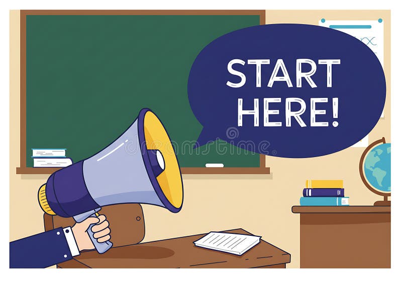 Megaphone Classroom Stock Illustrations – 516 Megaphone Classroom Stock ...