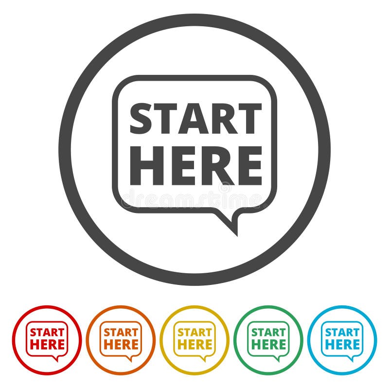Start Here Arrow Stock Illustrations – 2,486 Start Here Arrow Stock ...
