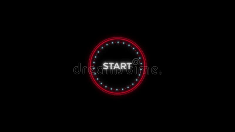 Start HUD Element Hologram Effect with Alpha Channel for Games, Visual ...