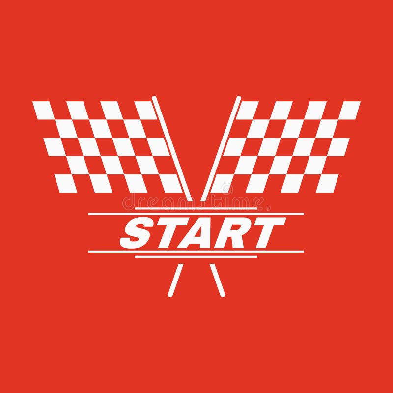 The Start Icon. Start Symbol. Flat Stock Vector - Illustration of sign ...