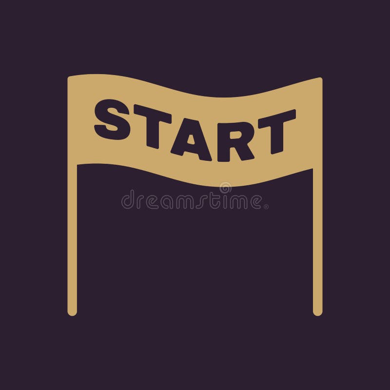 The Start Icon. Start Symbol Stock Vector - Illustration of road ...