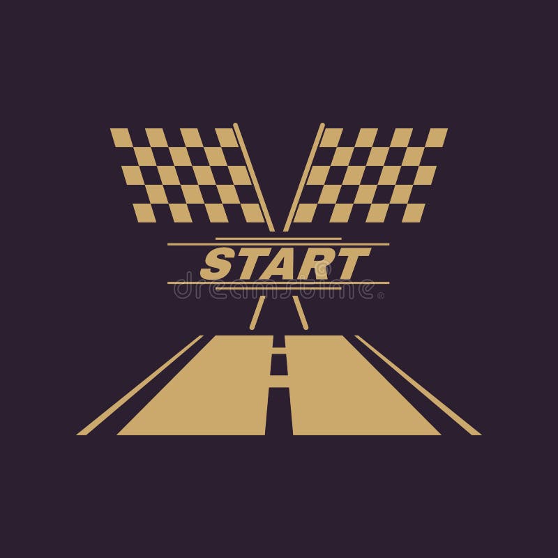 The Start Icon. Start Symbol Stock Vector - Illustration of line ...