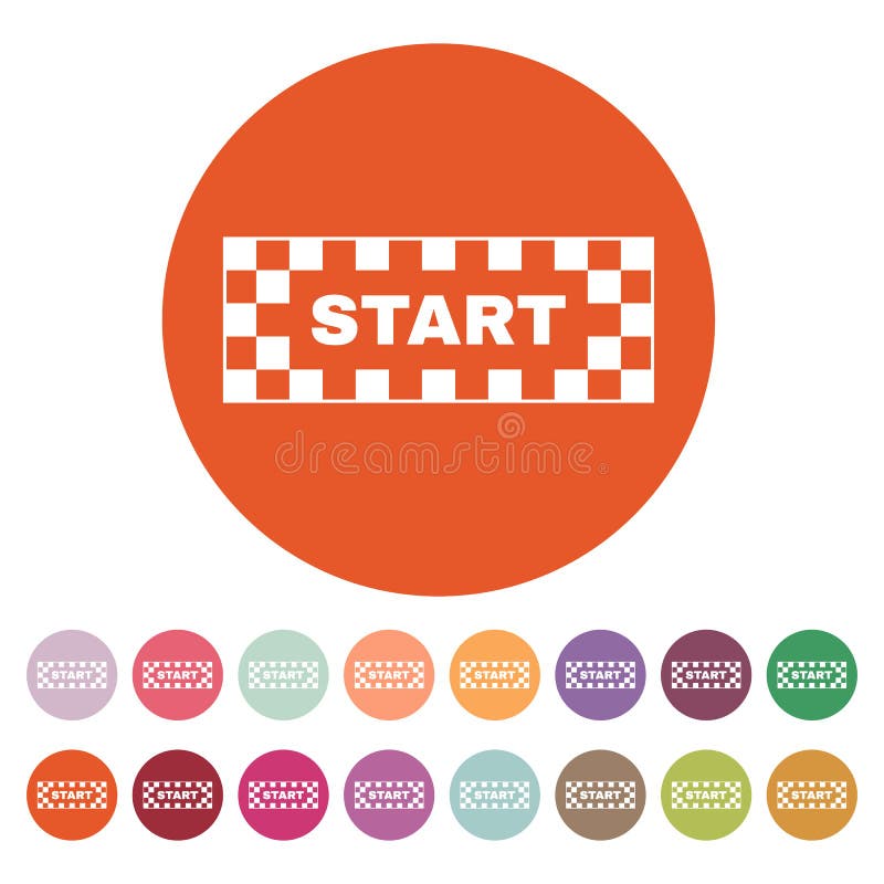 The Start Icon. Start Symbol Stock Vector - Illustration of sign, start ...