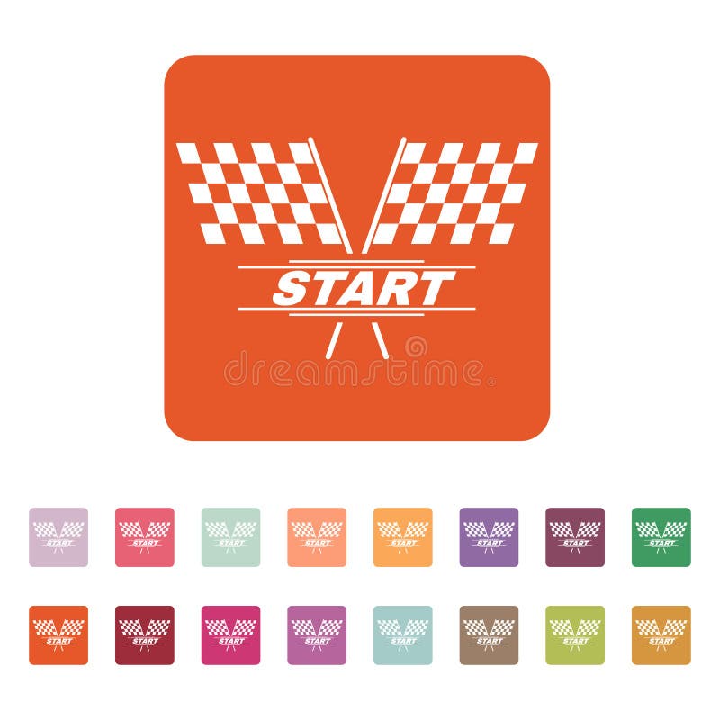 The Start Icon. Start Symbol Stock Vector - Illustration of running ...