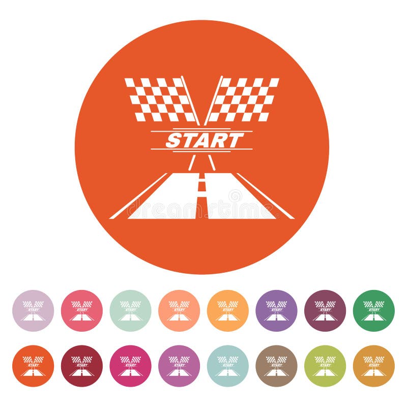 The Start Icon. Start Symbol Stock Vector - Illustration of race ...