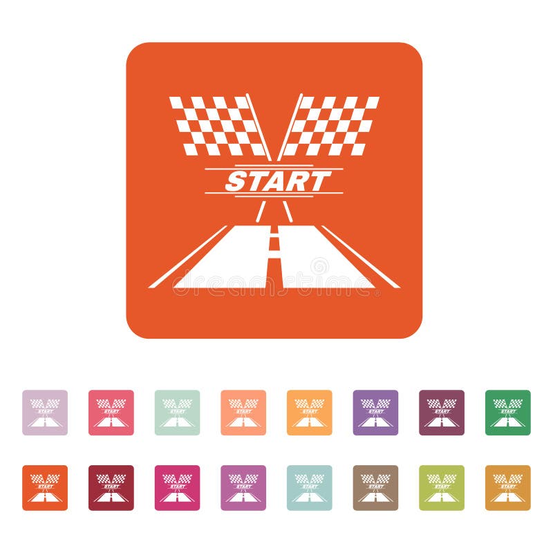 The Start Icon. Start Symbol Stock Vector - Illustration of athletic ...