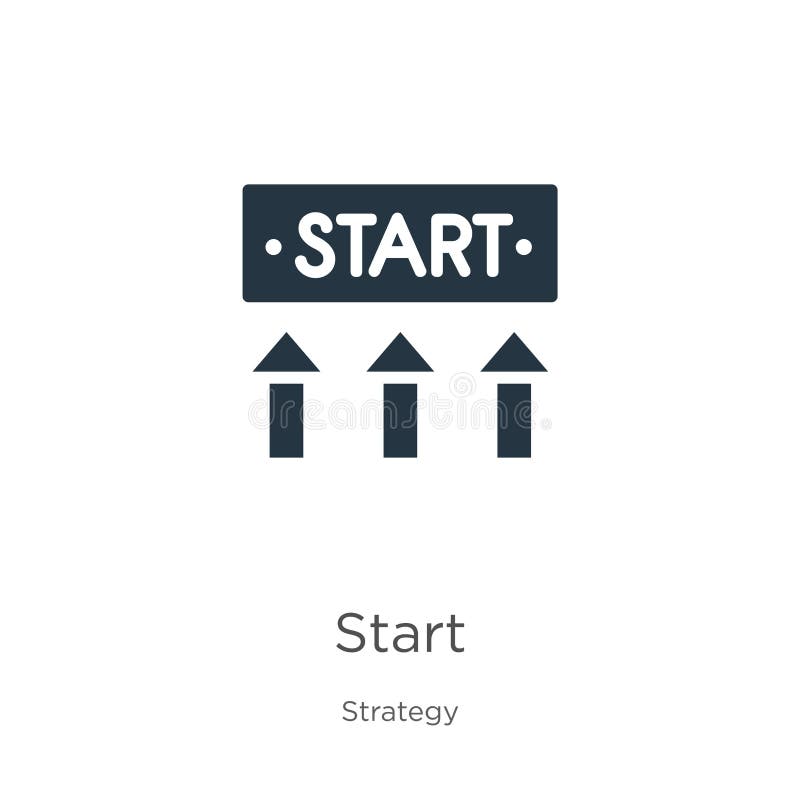 Start Icon Vector. Trendy Flat Start Icon from Strategy Collection ...