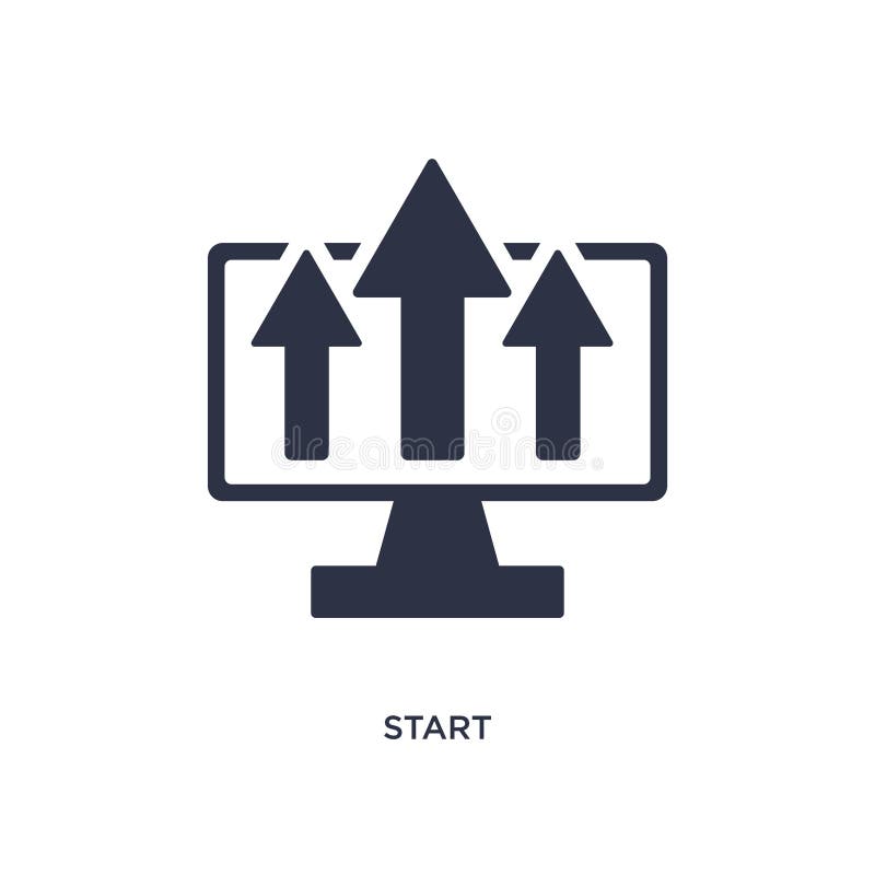 Start Icon on White Background. Simple Element Illustration from ...